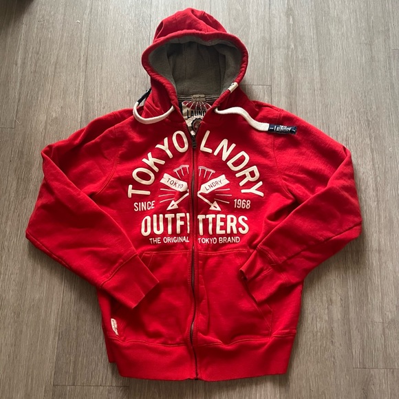 tokyo laundry | Jackets & Coats | Tokyo Laundry Red Hoodie | Poshmark